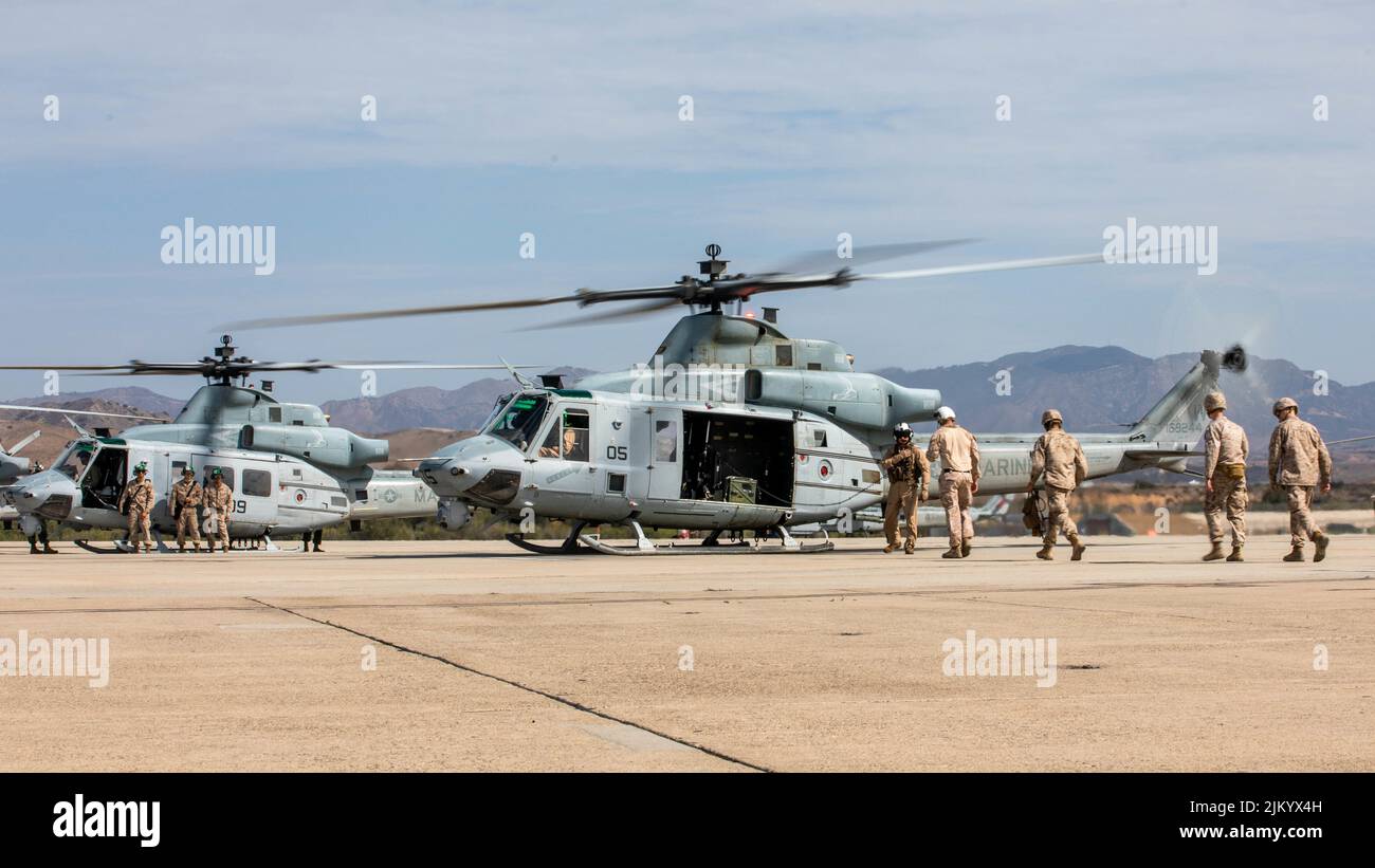 U.S. Marines with Marine Light Helicopter Attack Squadron (HMLA) 775 ...