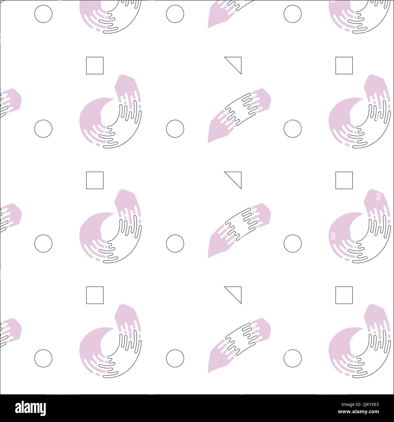 School background. Seamless pattern with doodles and geometric shapes ...