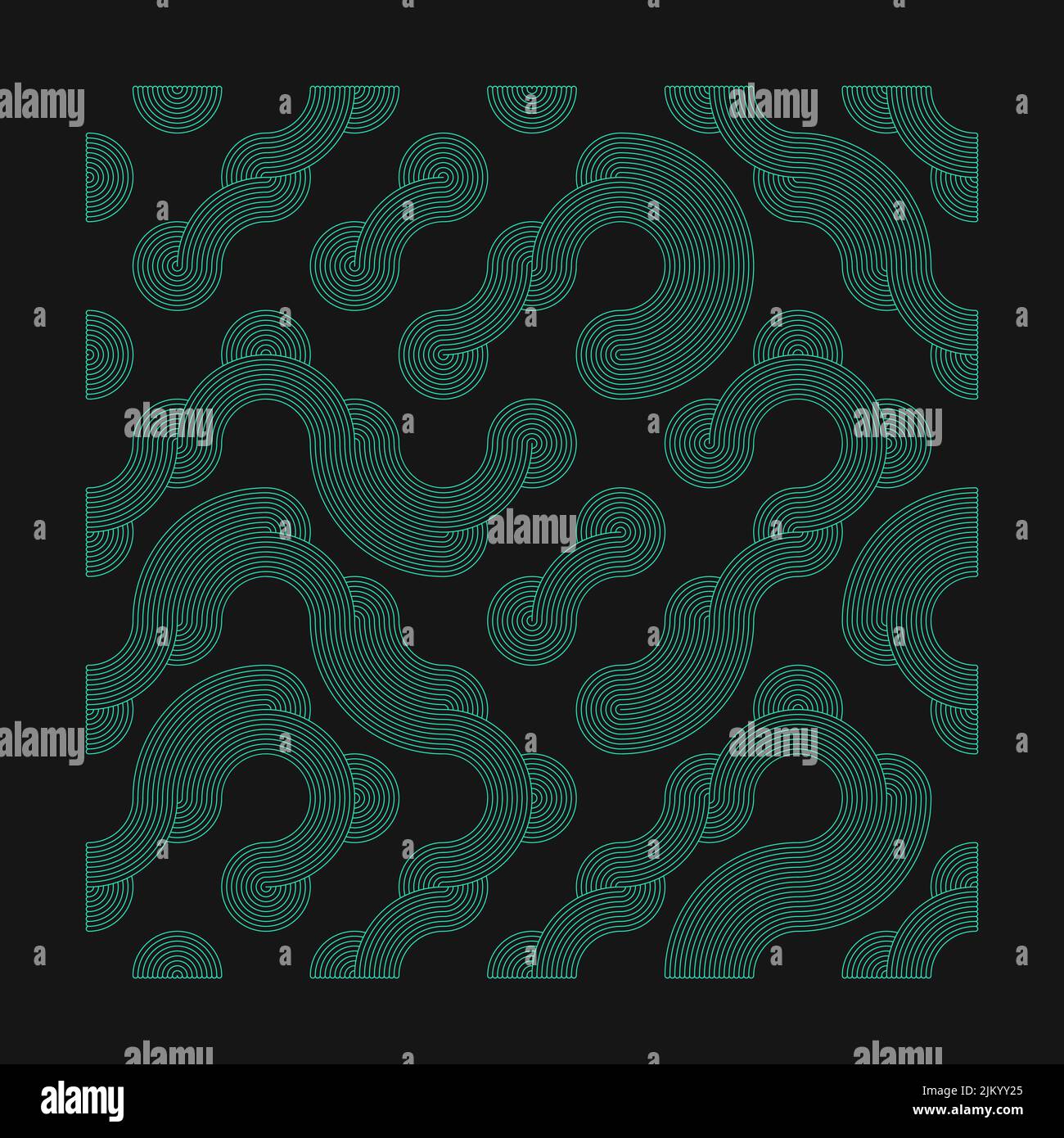 Random color rounded truchet tiling illustration Stock Vector Image ...