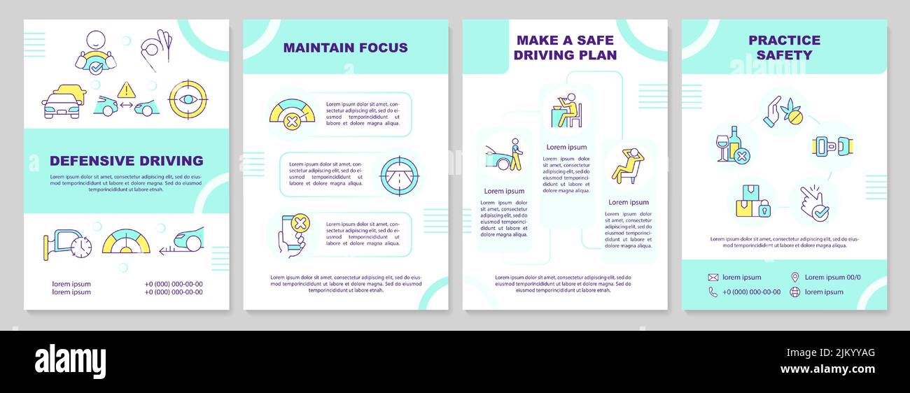 Driving safety brochure template Stock Vector Image & Art - Alamy