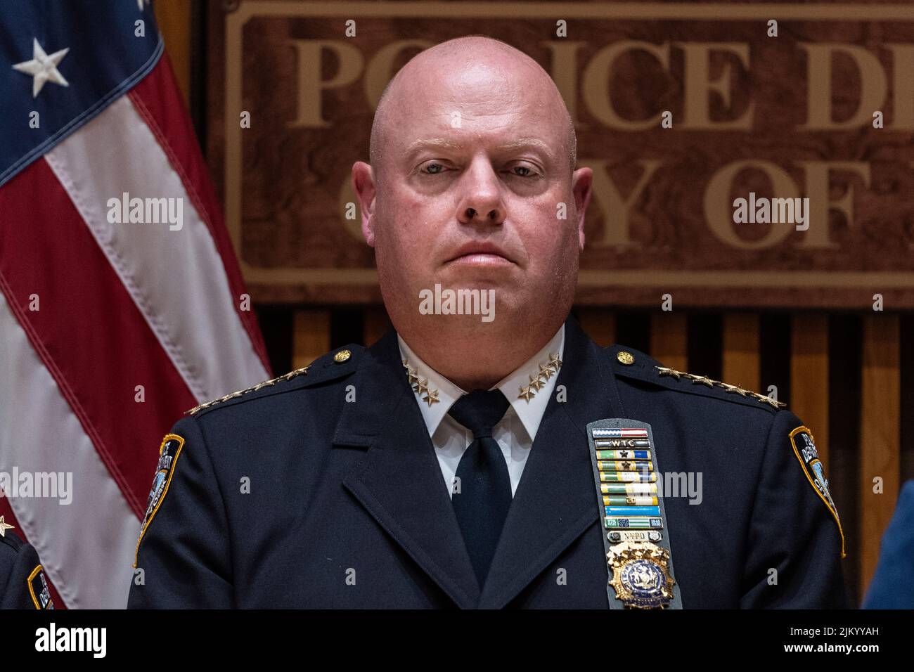 New York, NY - August 3, 2022: Kenneth Corey attends joint briefing by ...