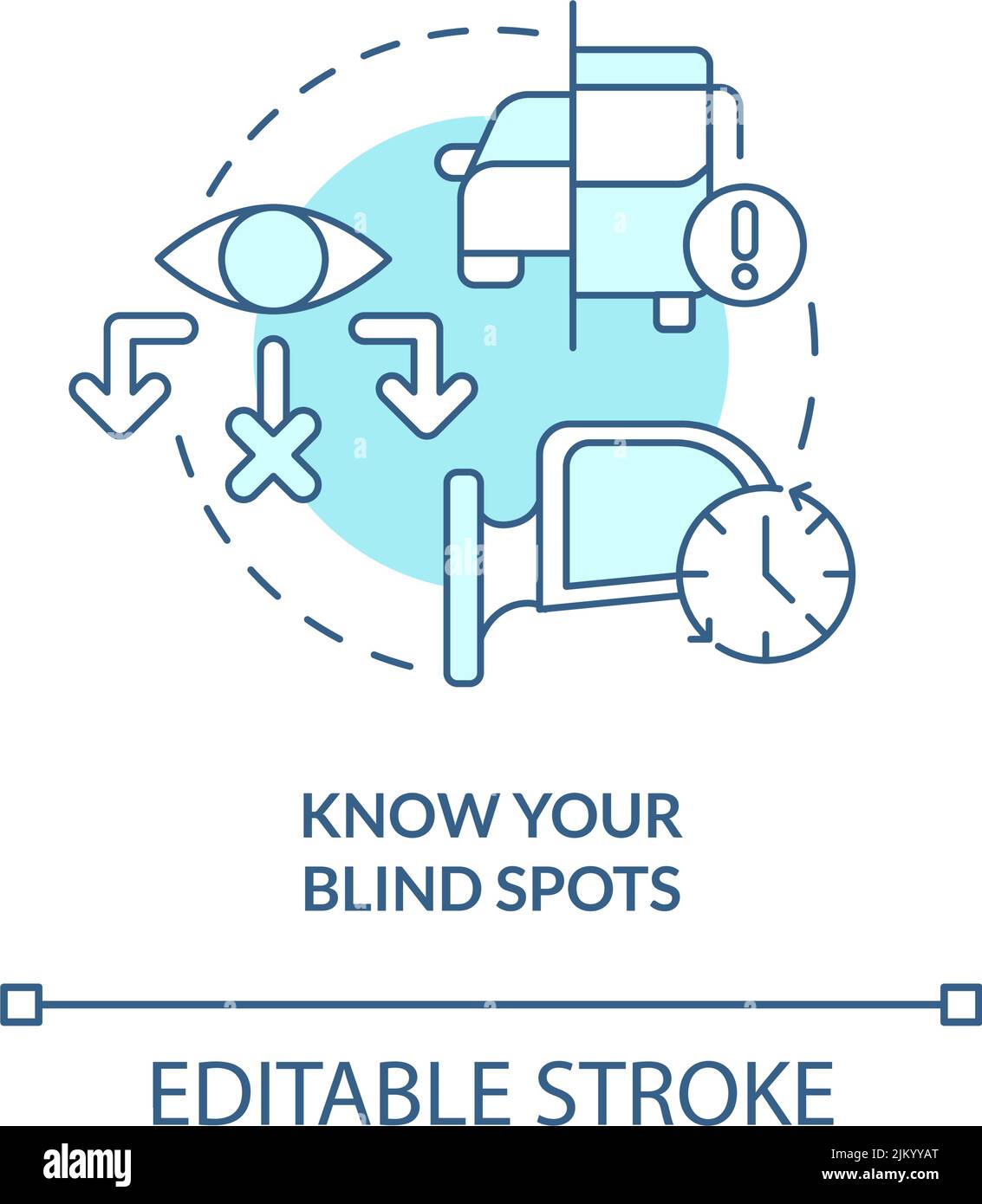 Know your blind spots turquoise concept icon Stock Vector Image & Art ...