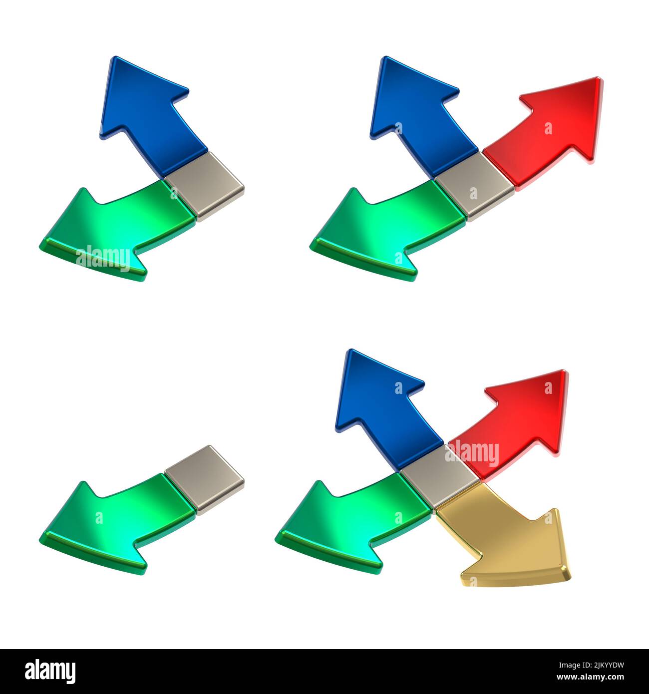 Recycling colors arrows hi-res stock photography and images - Alamy