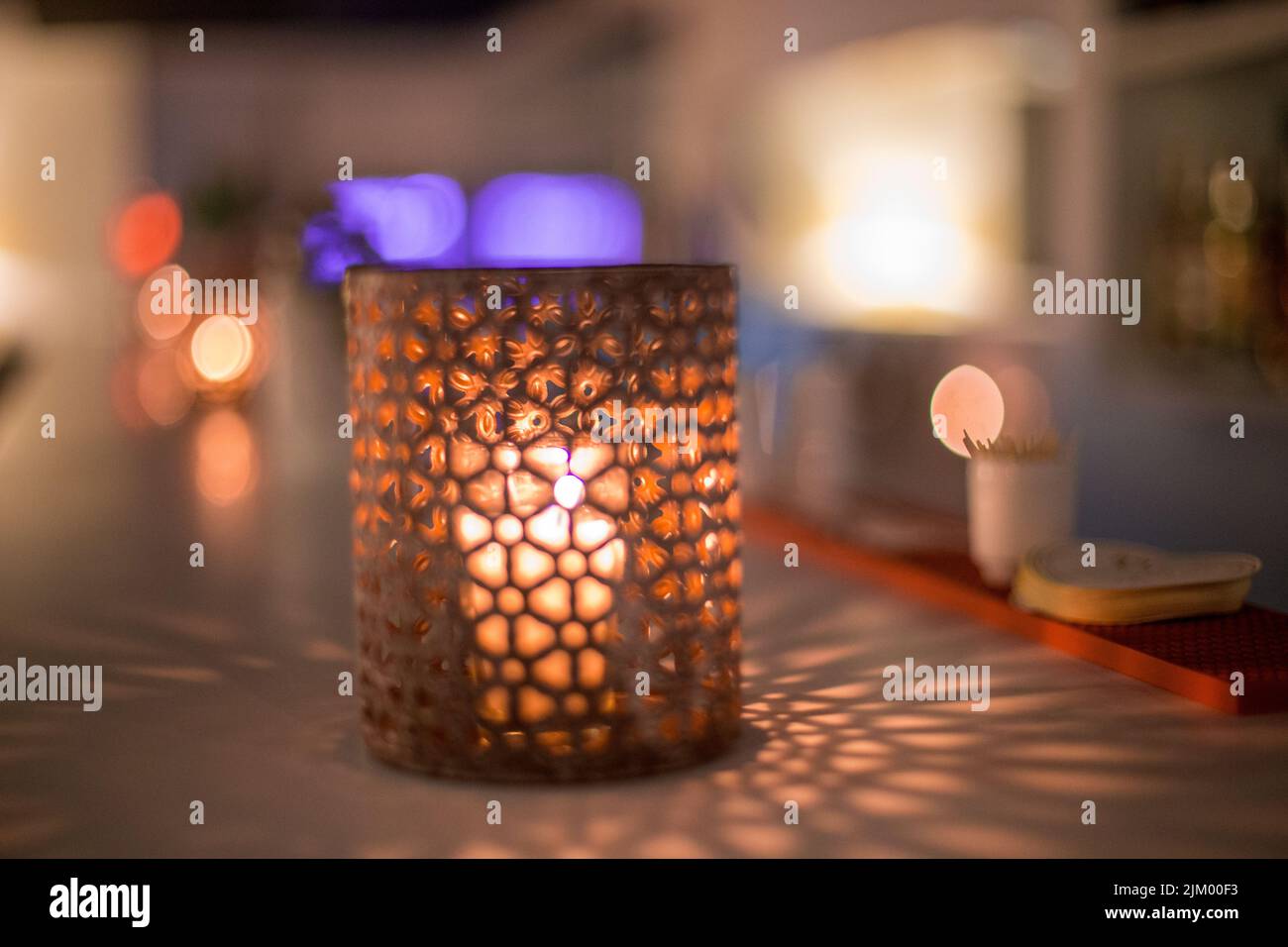 Traditional candle inside a luxurious hotel Stock Photo - Alamy