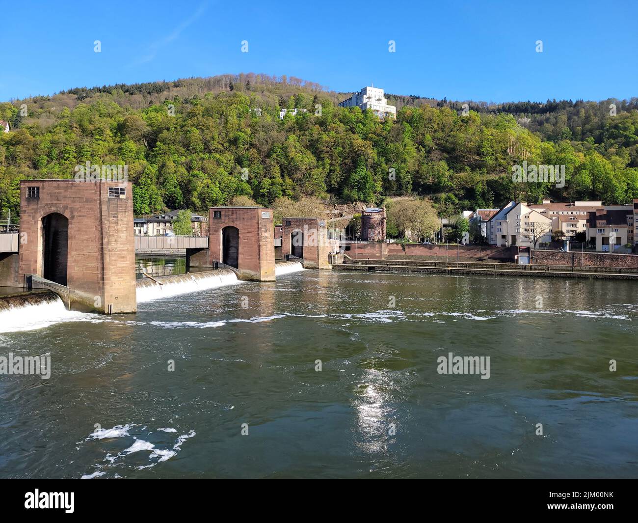 A top view of Staustufe Heidelberg Stock Photo - Alamy