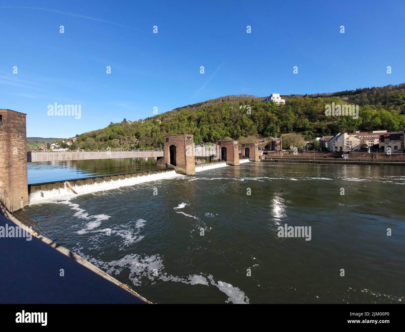 A top view of Staustufe Heidelberg Stock Photo - Alamy