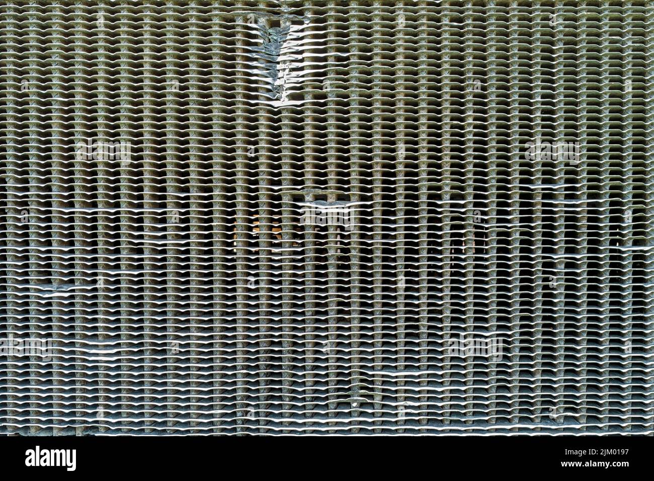 Detail of a radiator on an antique tractor Stock Photo - Alamy