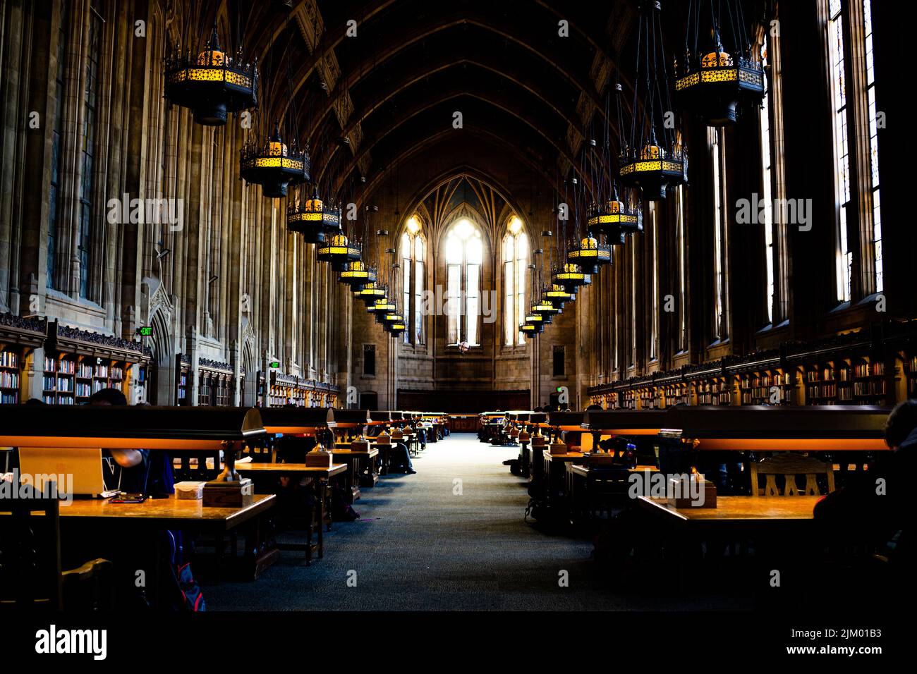 The interior and pathway of Suzzallo Library in University of ...
