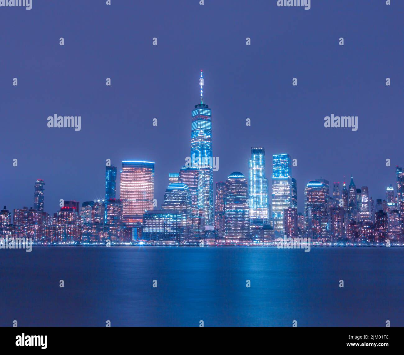 The one World Trade Center at night Stock Photo - Alamy