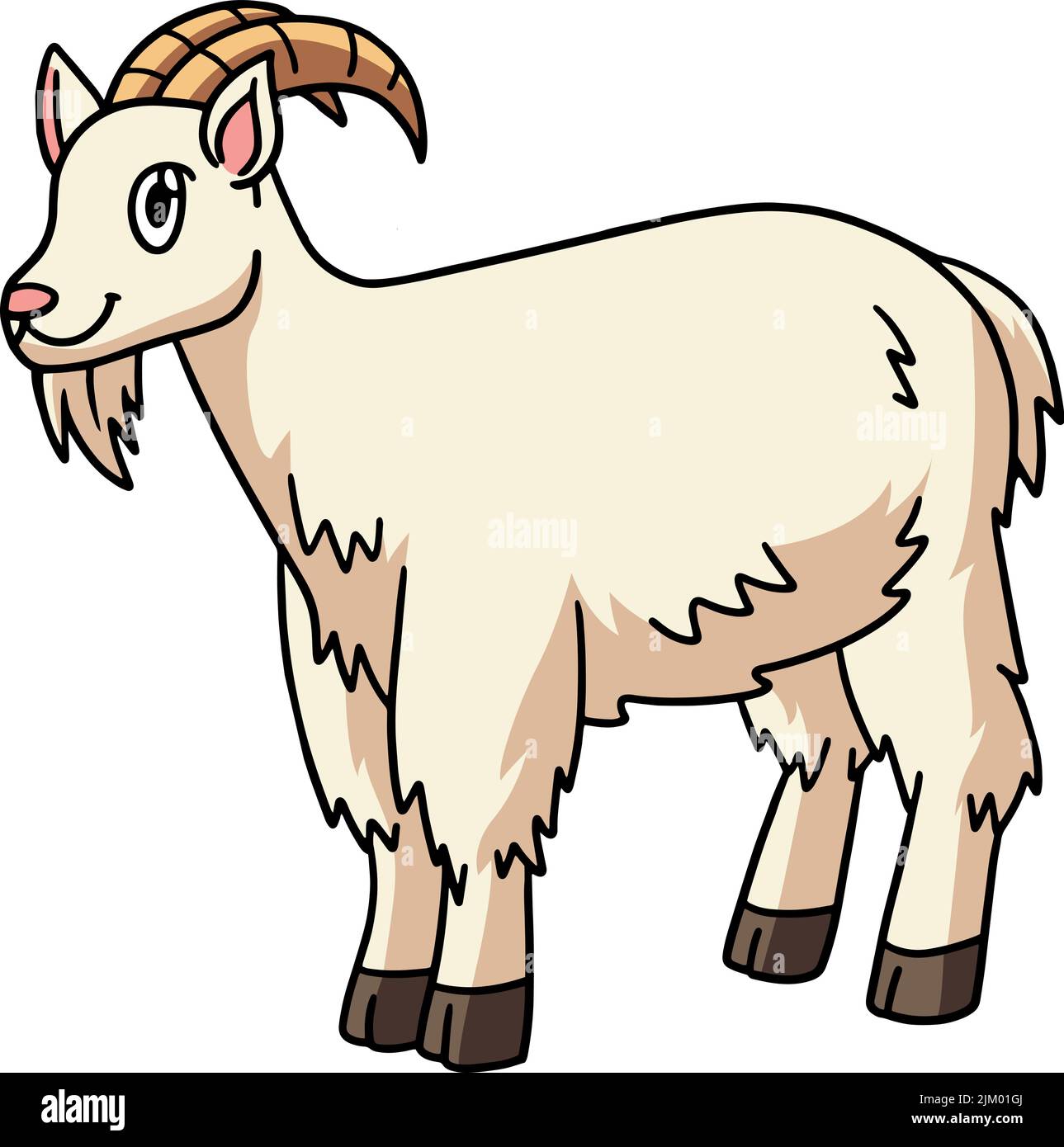 Goat Animal Cartoon Colored Clipart Illustration Stock Vector Image ...