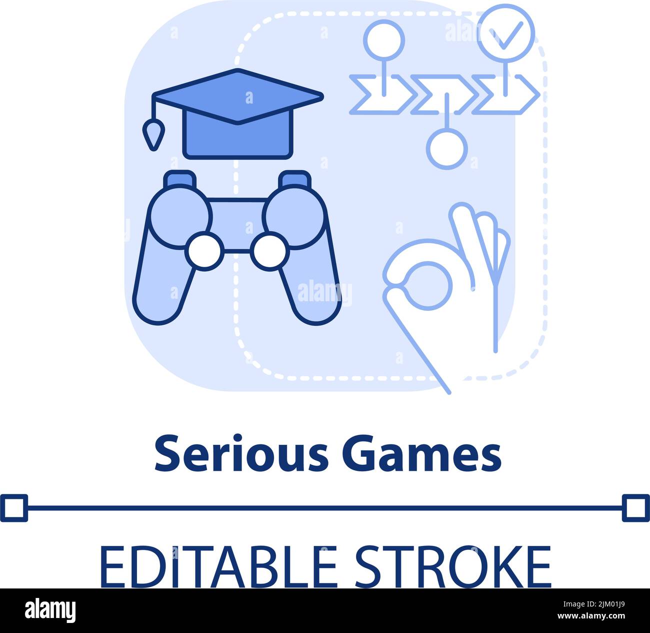 Serious games light blue concept icon Stock Vector Image & Art - Alamy