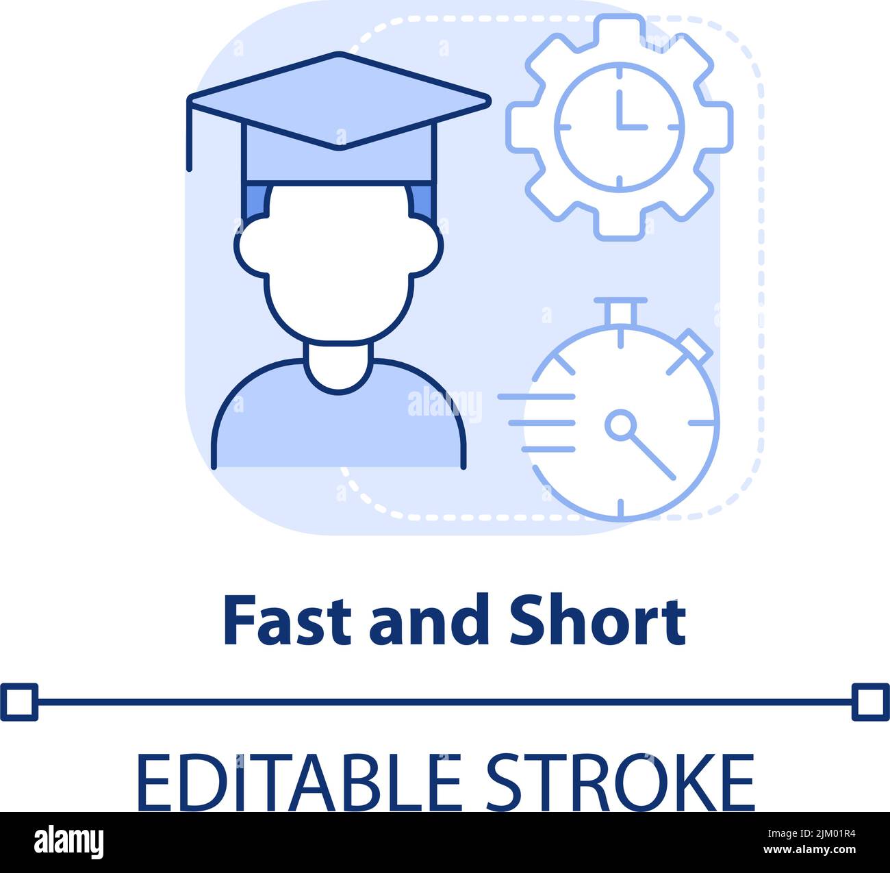 Fast and short light blue concept icon Stock Vector Image & Art - Alamy