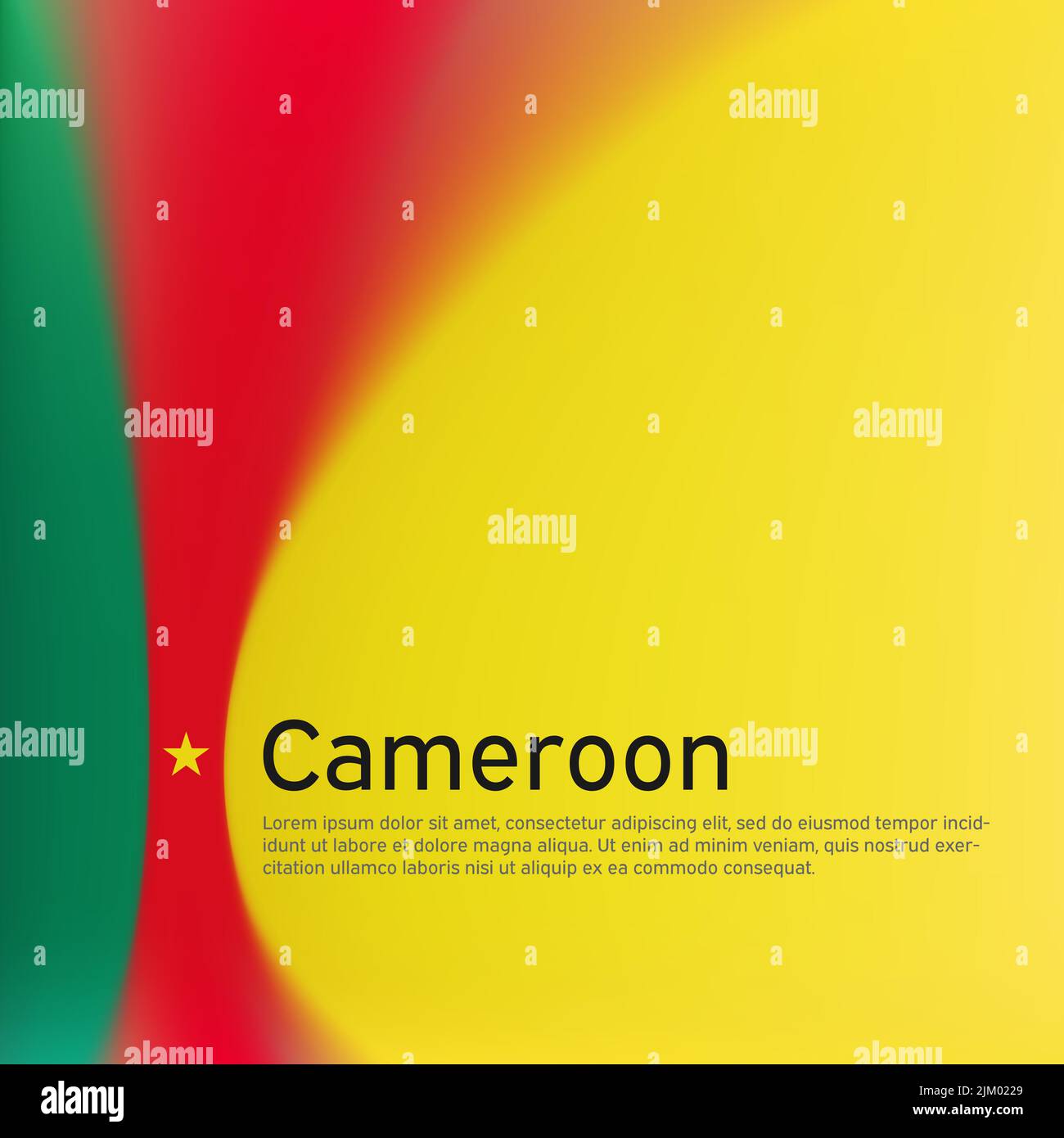 Cameroon flag background. Blurred pattern in the colors of cameroonian ...