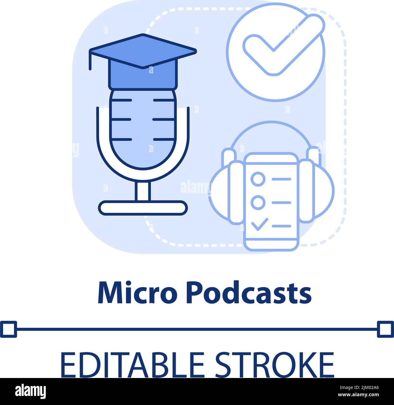 Micro podcasts light blue concept icon Stock Vector Image & Art - Alamy