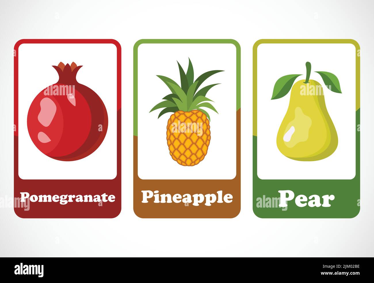 Fruit flashcards for kids. Educational cards for preschool. Printable ...