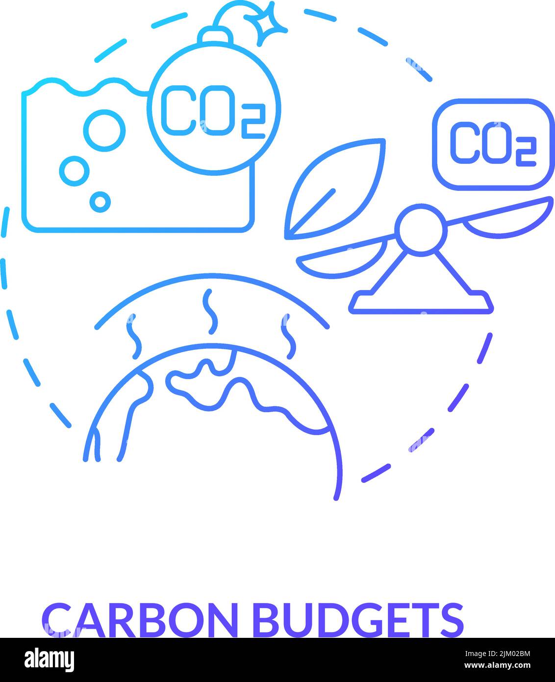 Carbon budgets blue gradient concept icon Stock Vector Image & Art - Alamy