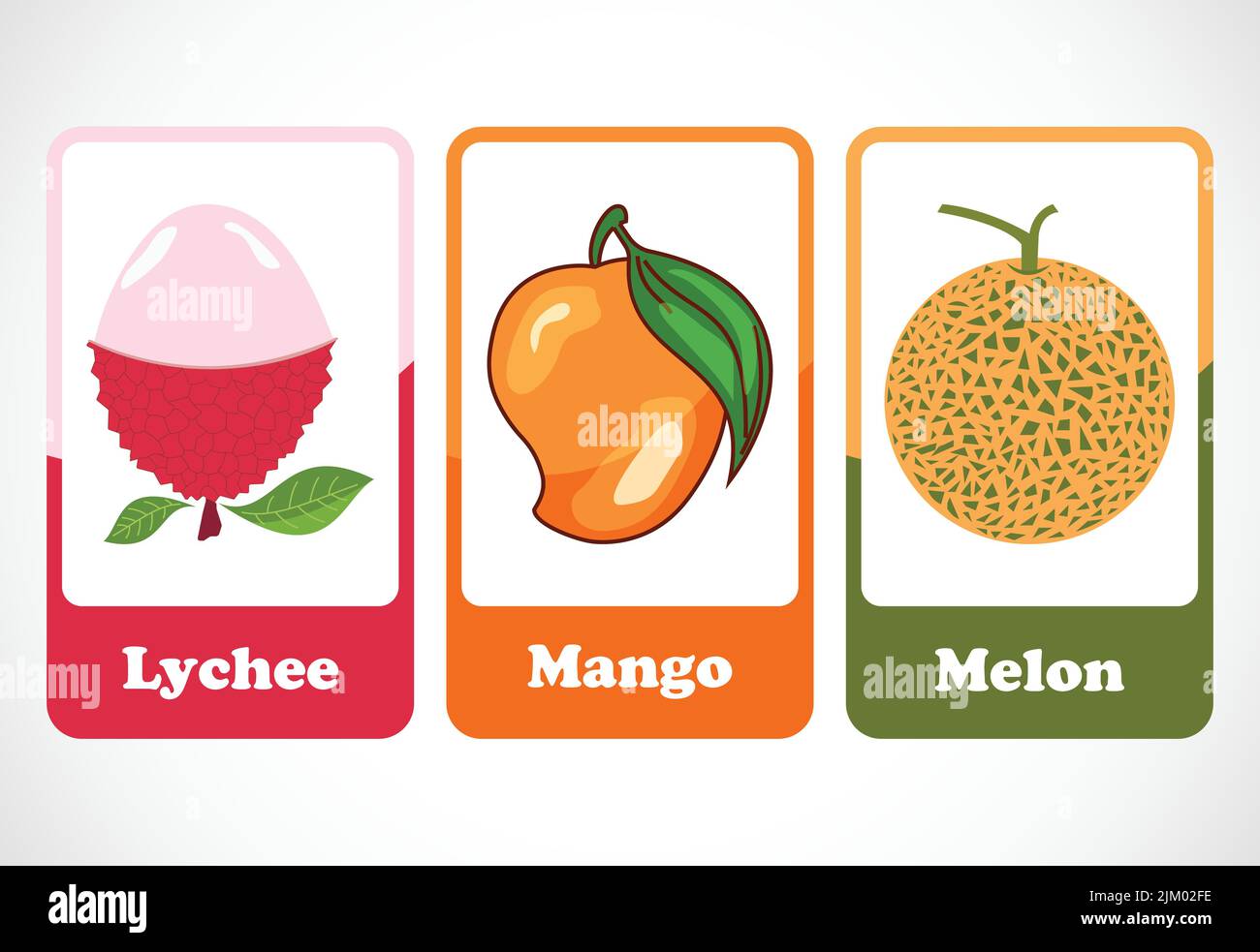 Fruit flashcards for kids. Educational cards for preschool. Printable ...