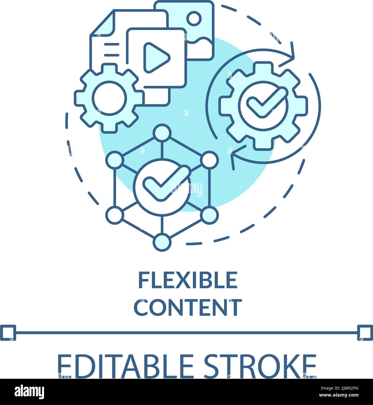 Flexible content turquoise concept icon Stock Vector Image & Art - Alamy