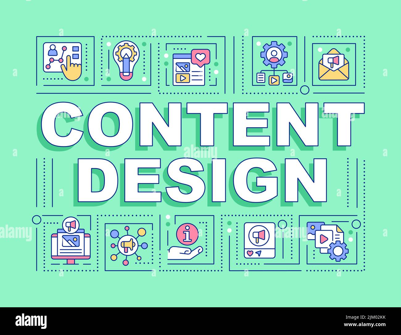 Content design word concepts green banner Stock Vector Image & Art - Alamy