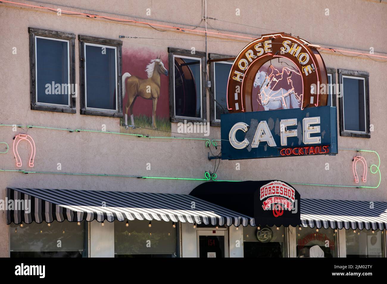 Benson, Arizona, USA - May 31, 2022: Afternoon light shines on historic ...