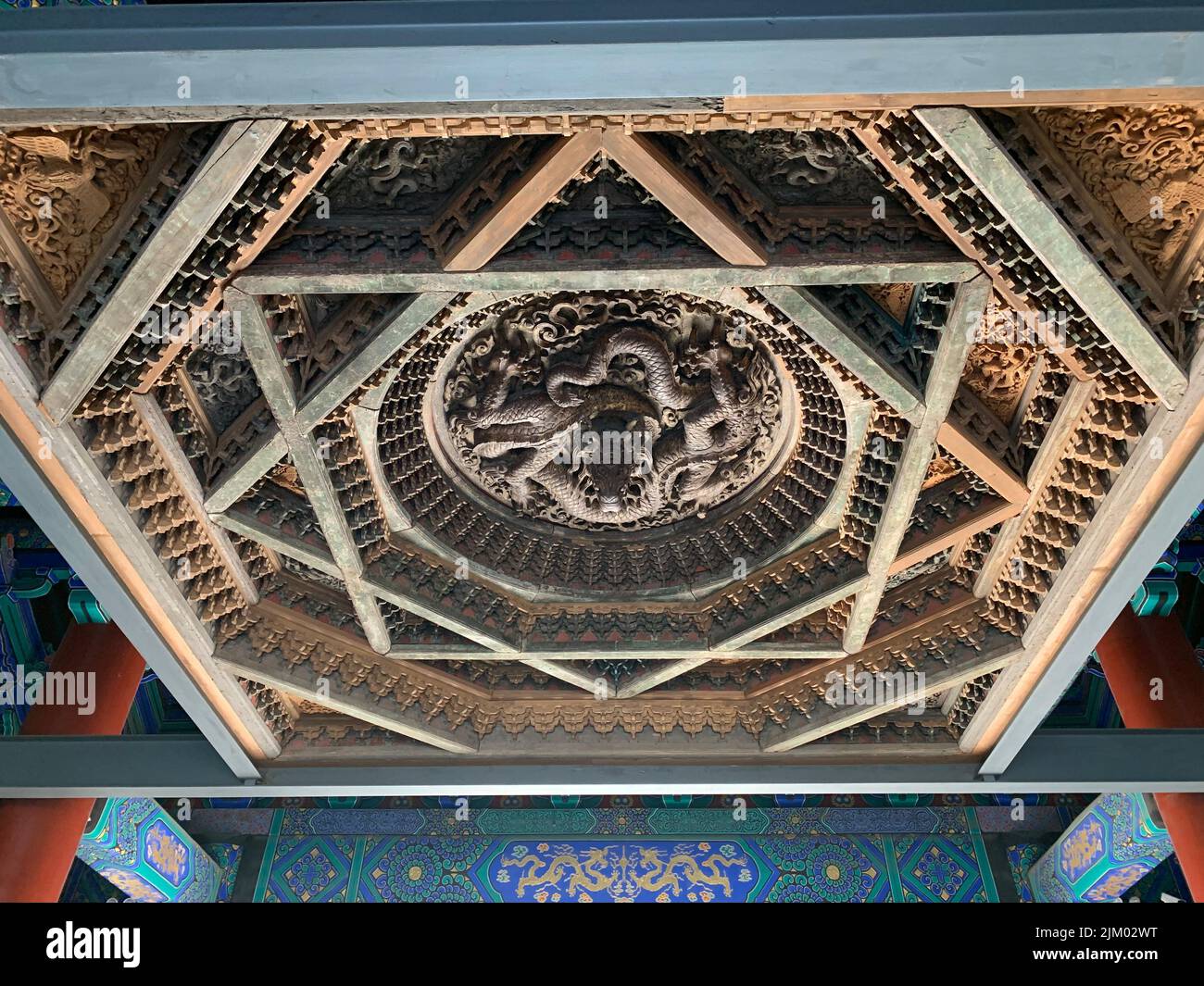 An interior view of Chinese architecture in Beijing Stock Photo - Alamy
