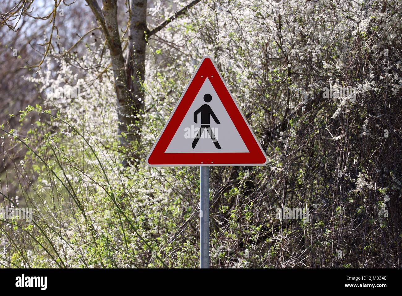 Road signs. Crosswalk Sign Caution pedestrian Stock Photo - Alamy