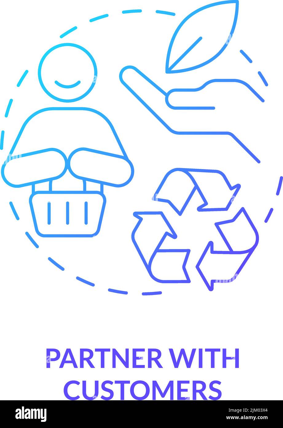 Partner with customers blue gradient concept icon Stock Vector Image ... Partner with customers blue gradient concept icon Stock Vector Image ...