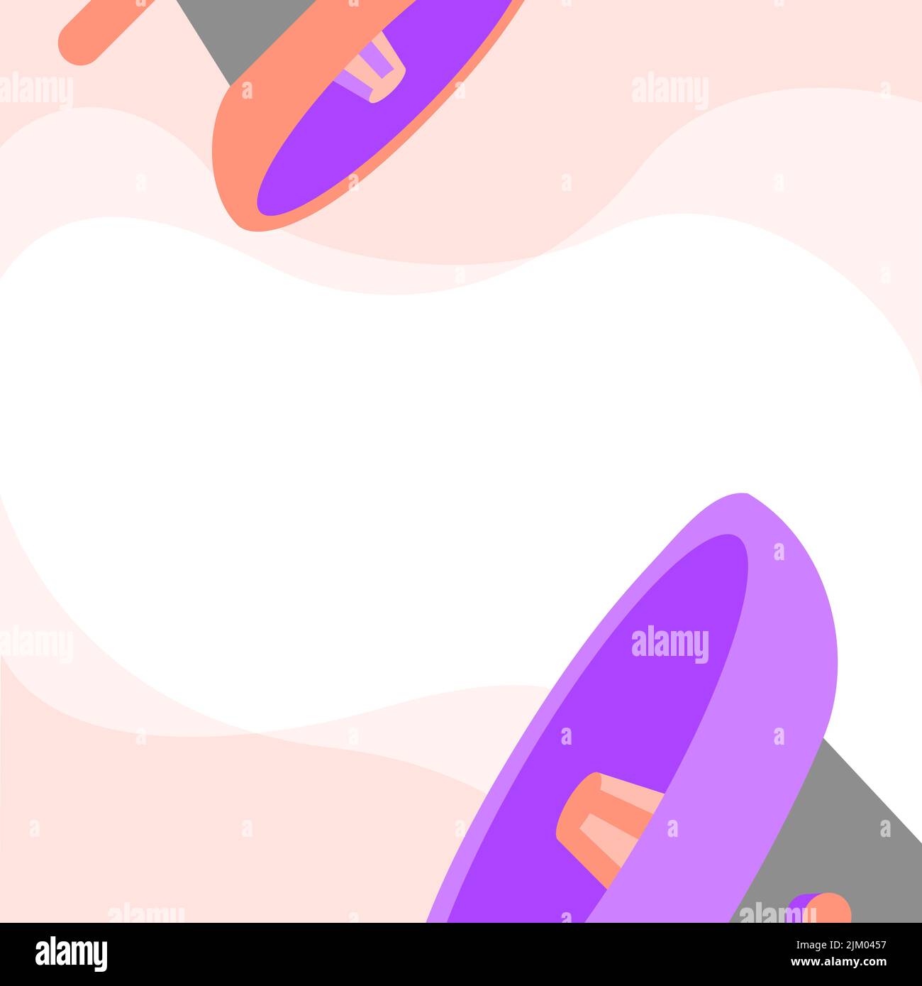 A vintage poster with megaphones and space for text Stock Vector Image ...