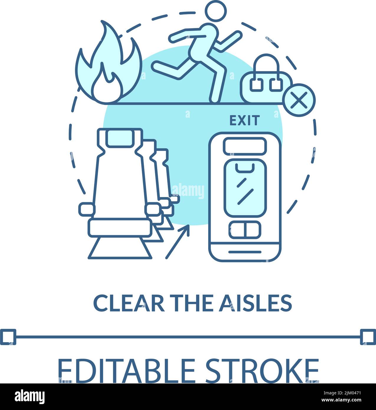 Clear aisles turquoise concept icon Stock Vector Image & Art - Alamy