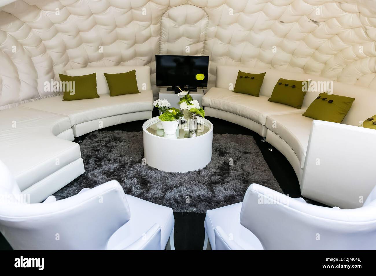 The interior decor and set-up at a cocktail party event Stock Photo - Alamy