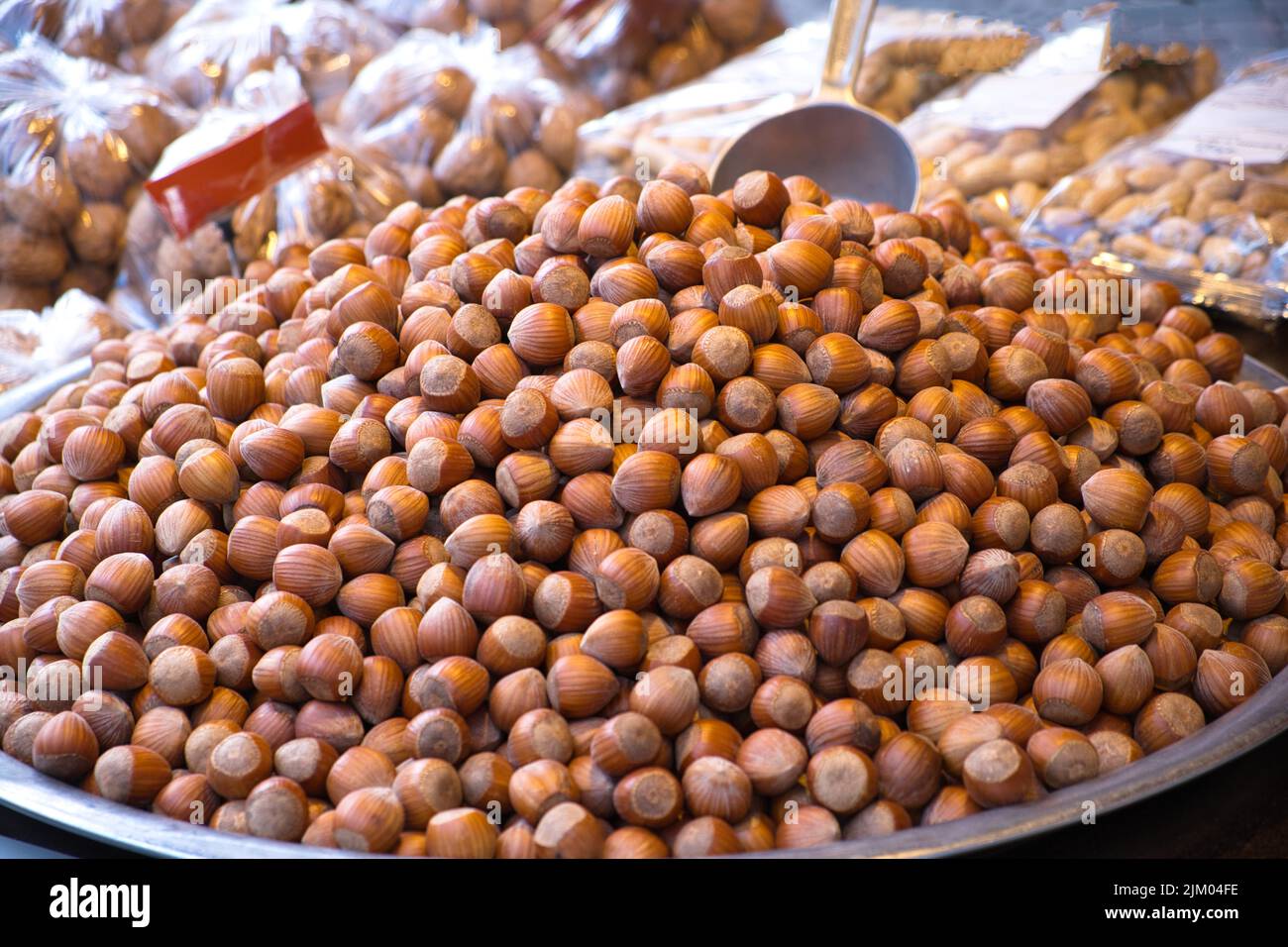 Sale of hazelnuts in Bonn, Germany Stock Photo - Alamy