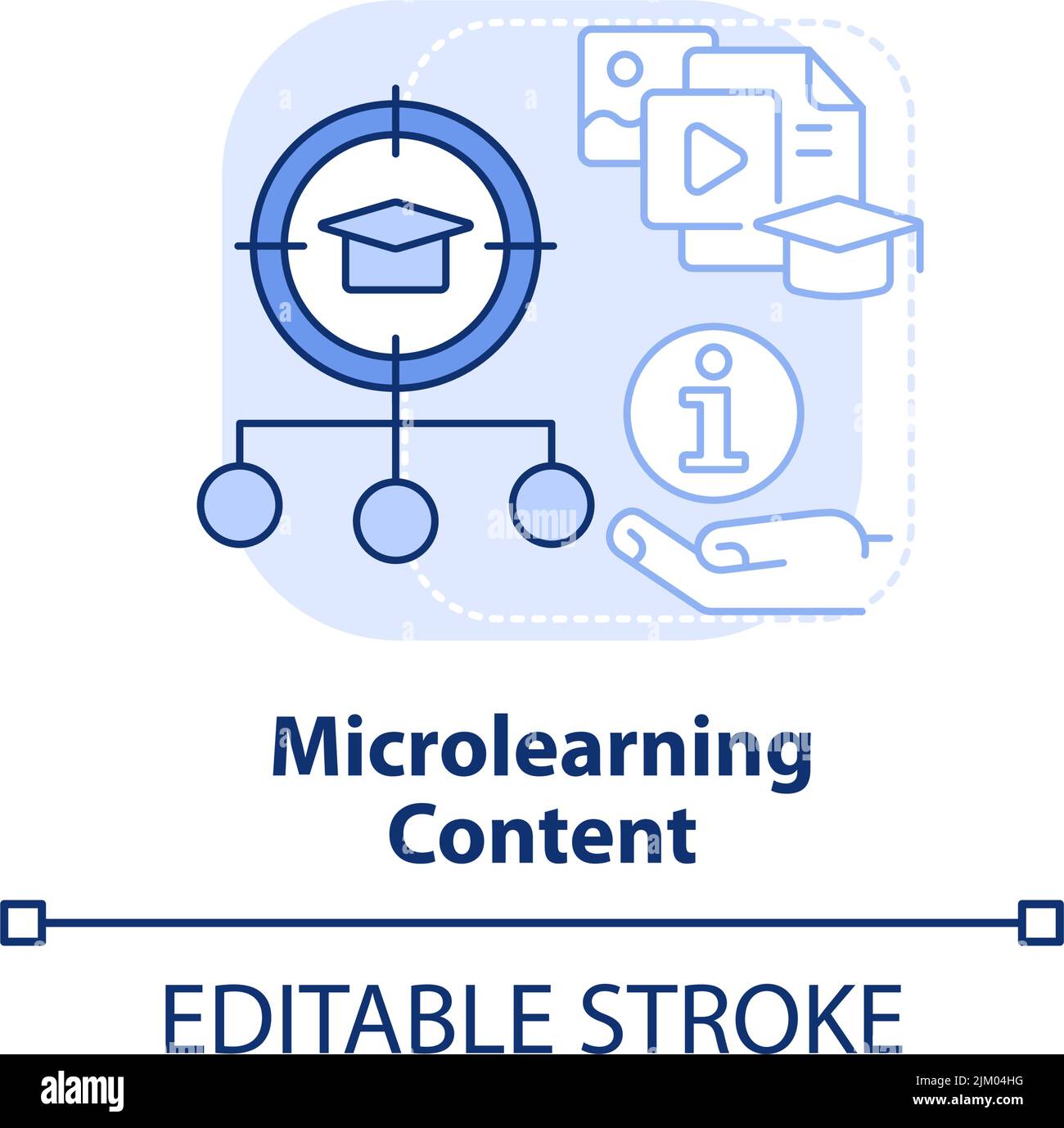 Microlearning content light blue concept icon Stock Vector Image & Art - Alamy