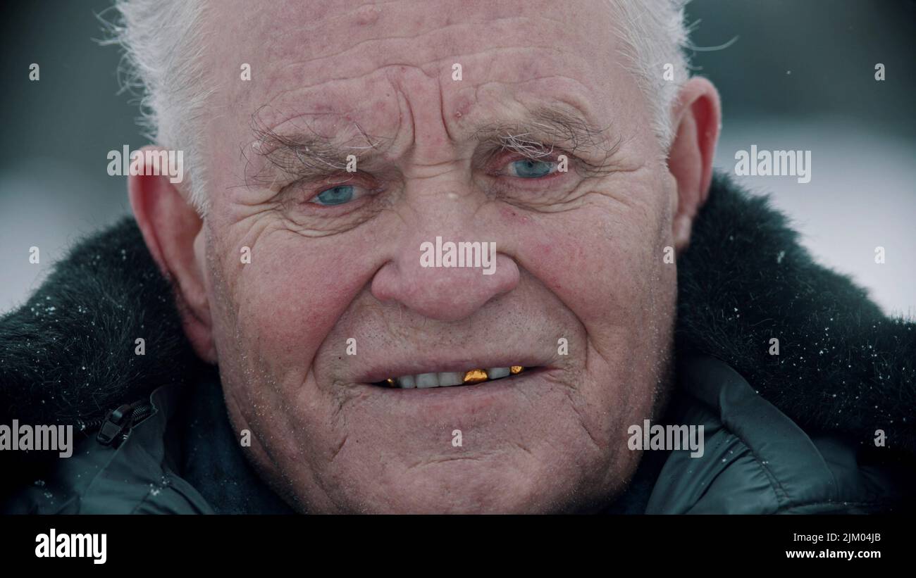 Elderly grandfather - old smiling grandfather with golden teeth looking ...
