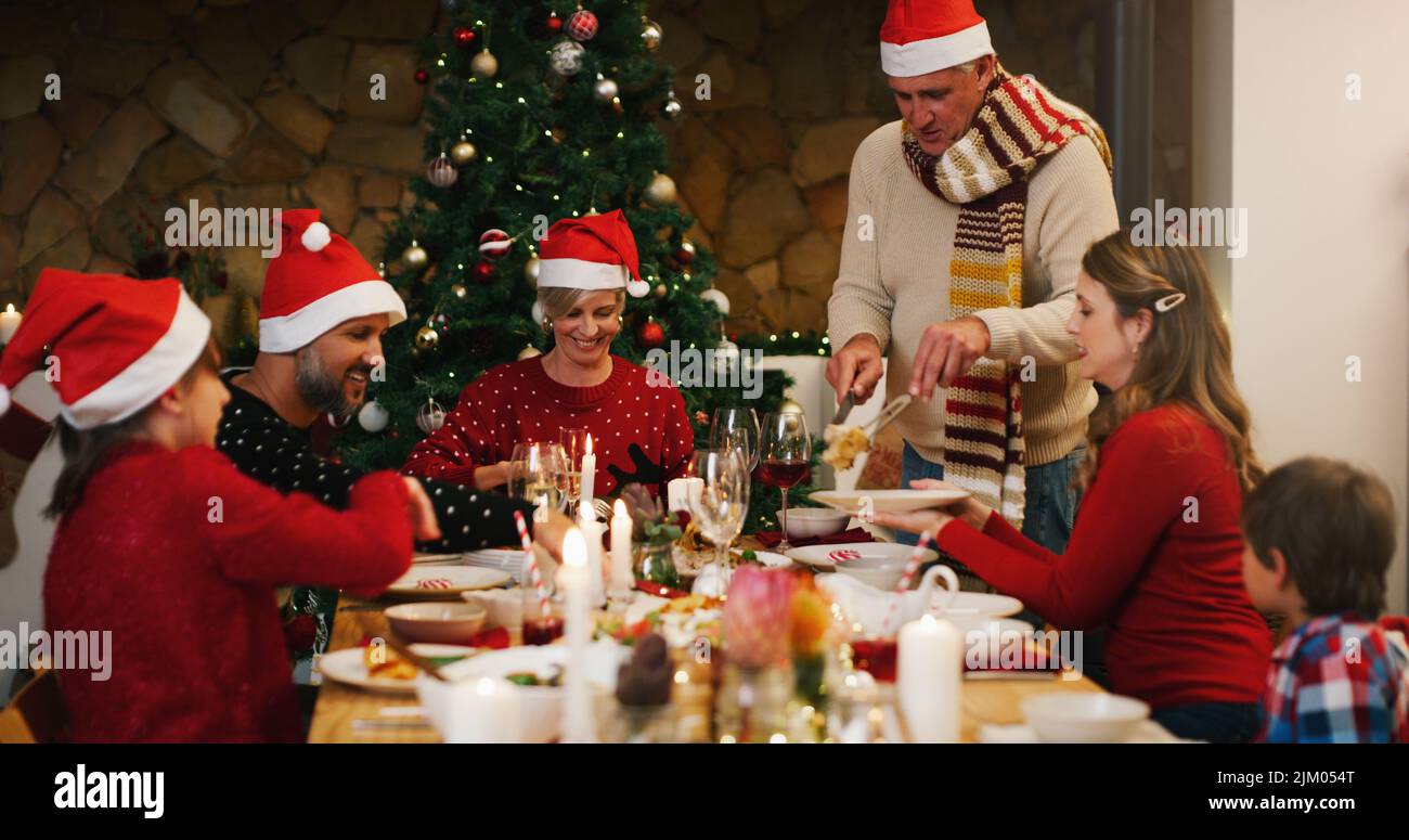 Love is everywhere during this time of the year. a happy family having ...