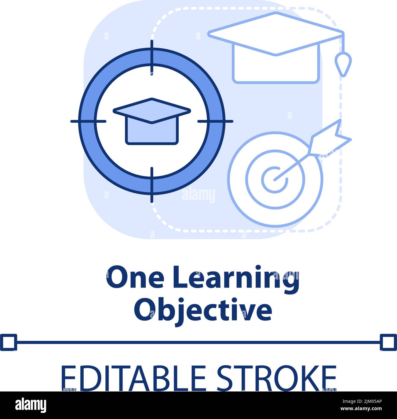 One learning objective light blue concept icon Stock Vector Image & Art ...