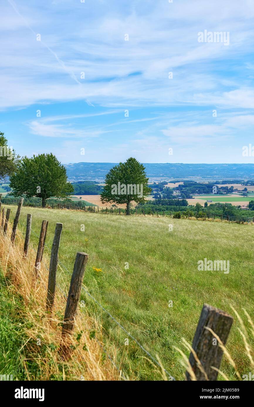 Countryside, farmland and forest - close to Lyon, France. A series of ...