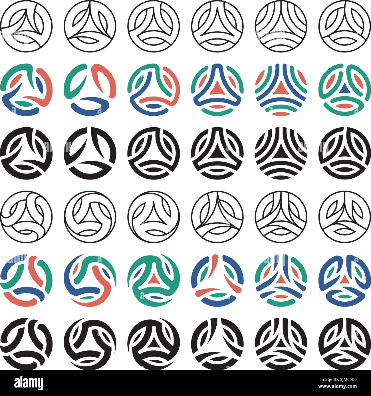 Logo Template. Set of Triangle Logo Templates. Vector Illustration ...