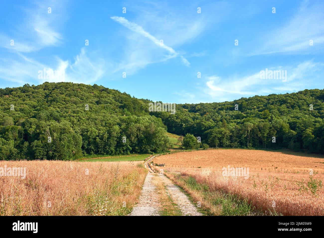 Countryside, farmland and forest - close to Lyon, France. A series of ...