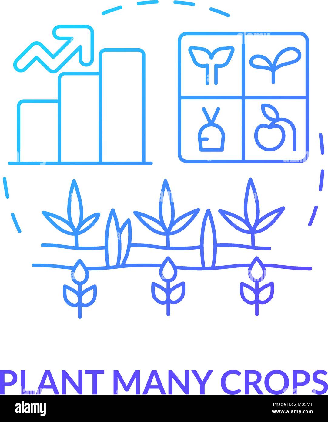 Plant many crops blue gradient concept icon Stock Vector Image & Art ... Plant many crops blue gradient concept icon Stock Vector Image & Art ...