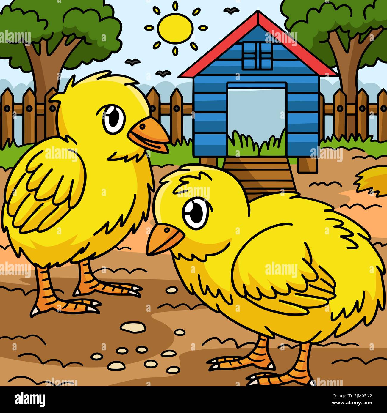 Chick Animal Colored Cartoon Illustration Stock Vector Image & Art - Alamy