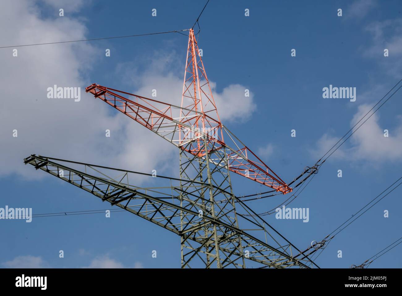 a shot of High voltage pylon for power supply Stock Photo - Alamy