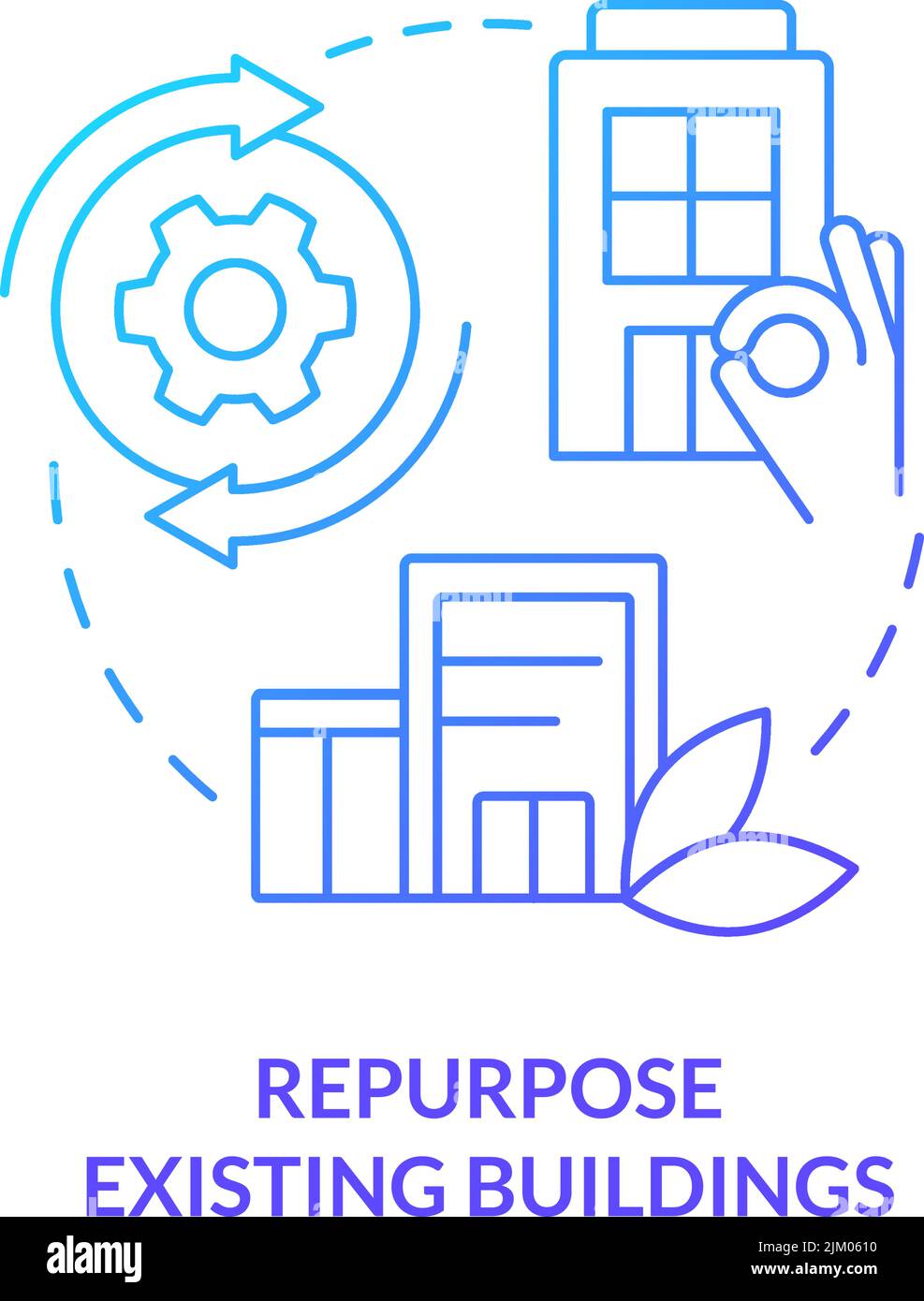 Repurpose existing buildings blue gradient concept icon Stock Vector ... Repurpose existing buildings blue gradient concept icon Stock Vector ...