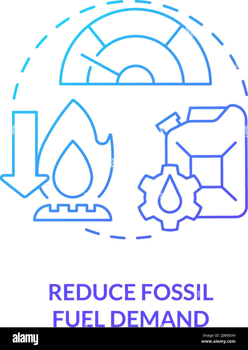 Reduce fossil fuel demand blue gradient concept icon Stock Vector Image ... Reduce fossil fuel demand blue gradient concept icon Stock Vector Image ...