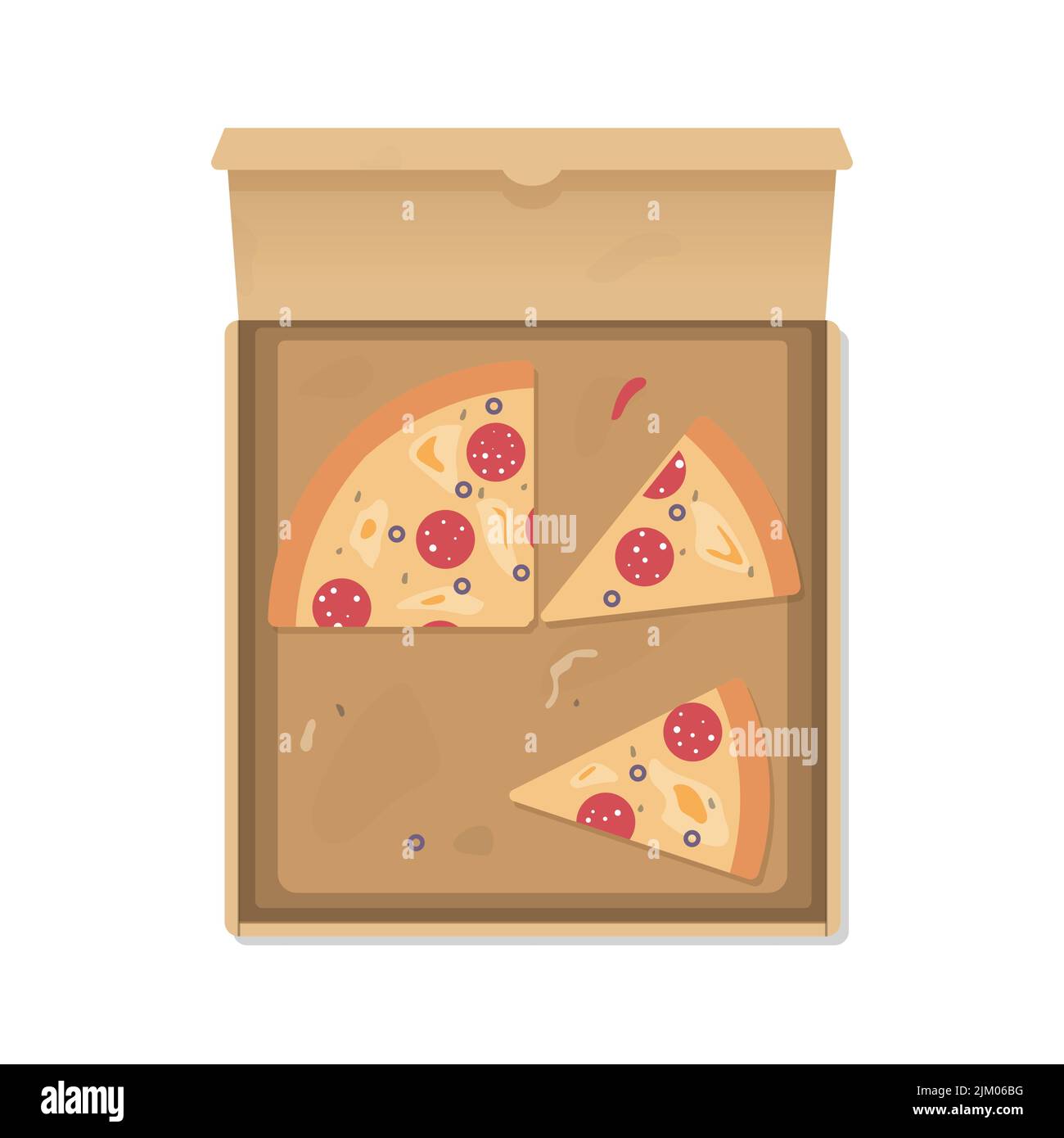 Leftover pizza box Stock Vector Images - Alamy