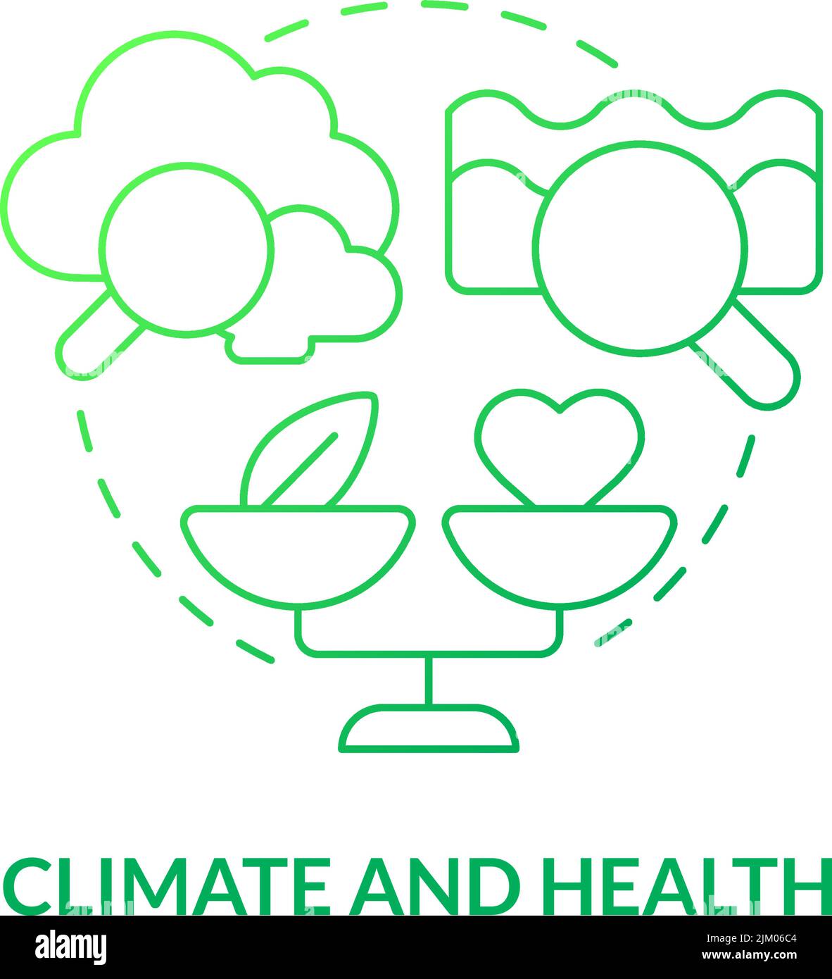 Climate and health green gradient concept icon Stock Vector Image & Art ...