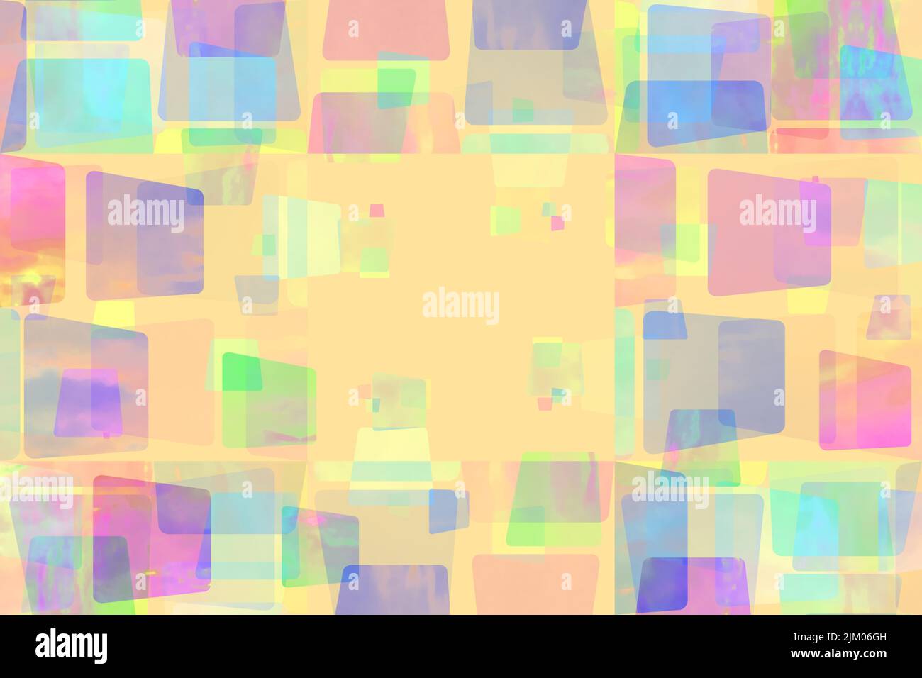 Pastel Abstract Squares Pale Yellow Wallpaper Background Illustration ...