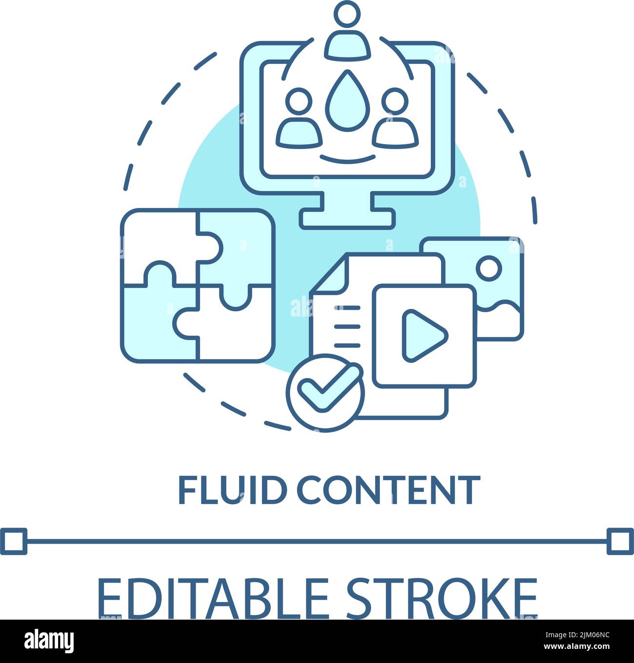 Fluid content turquoise concept icon Stock Vector Image & Art - Alamy