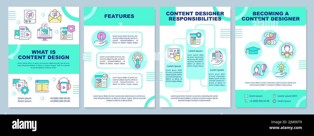 What is content design green brochure template Stock Vector Image & Art ...