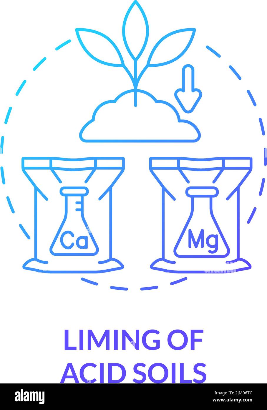 Liming of acid soils blue gradient concept icon Stock Vector Image & Art - Alamy