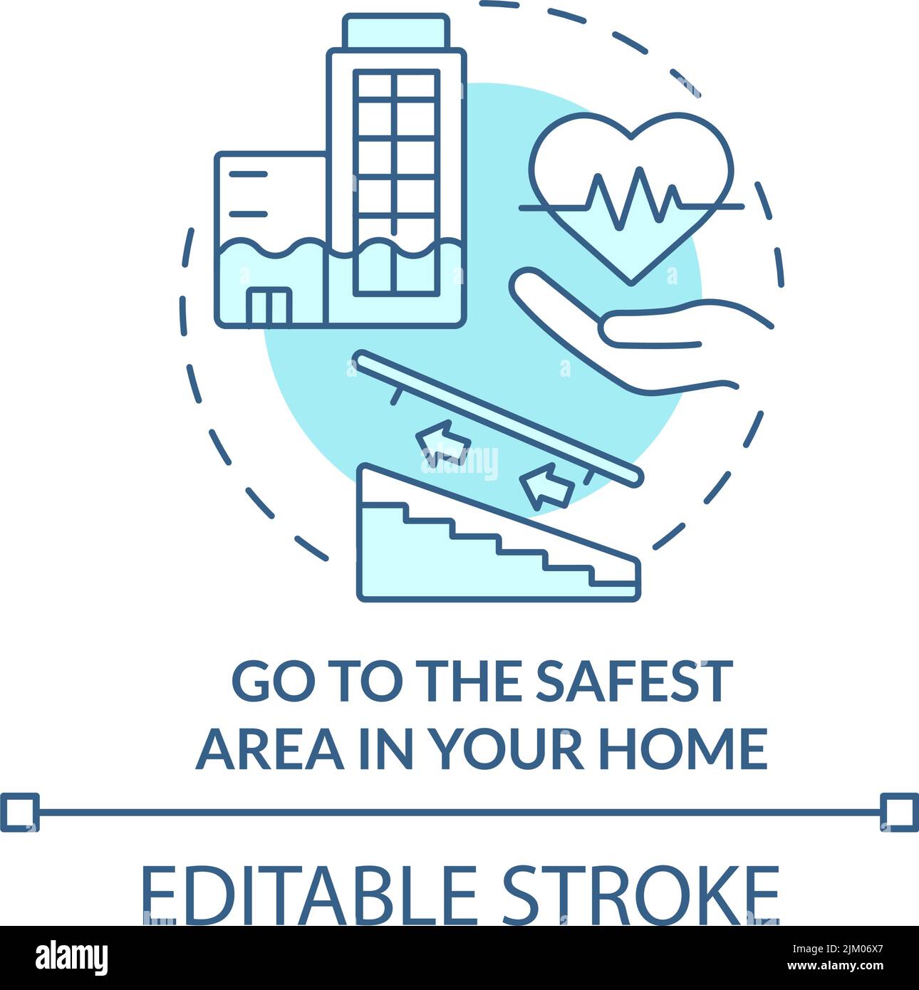 Stay safe concept blue Cut Out Stock Images & Pictures - Alamy